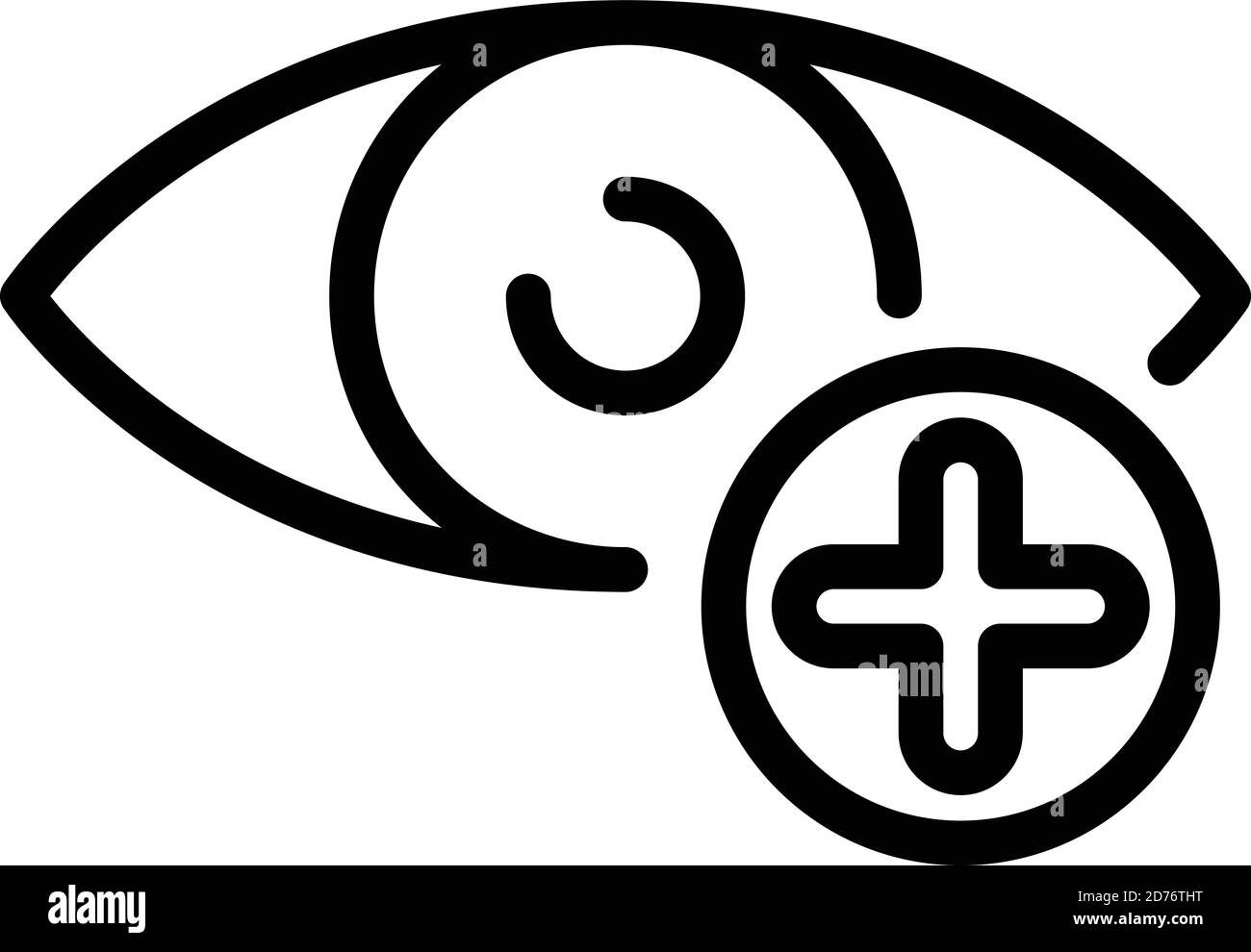 Plus vision icon. Outline plus vision vector icon for web design ...