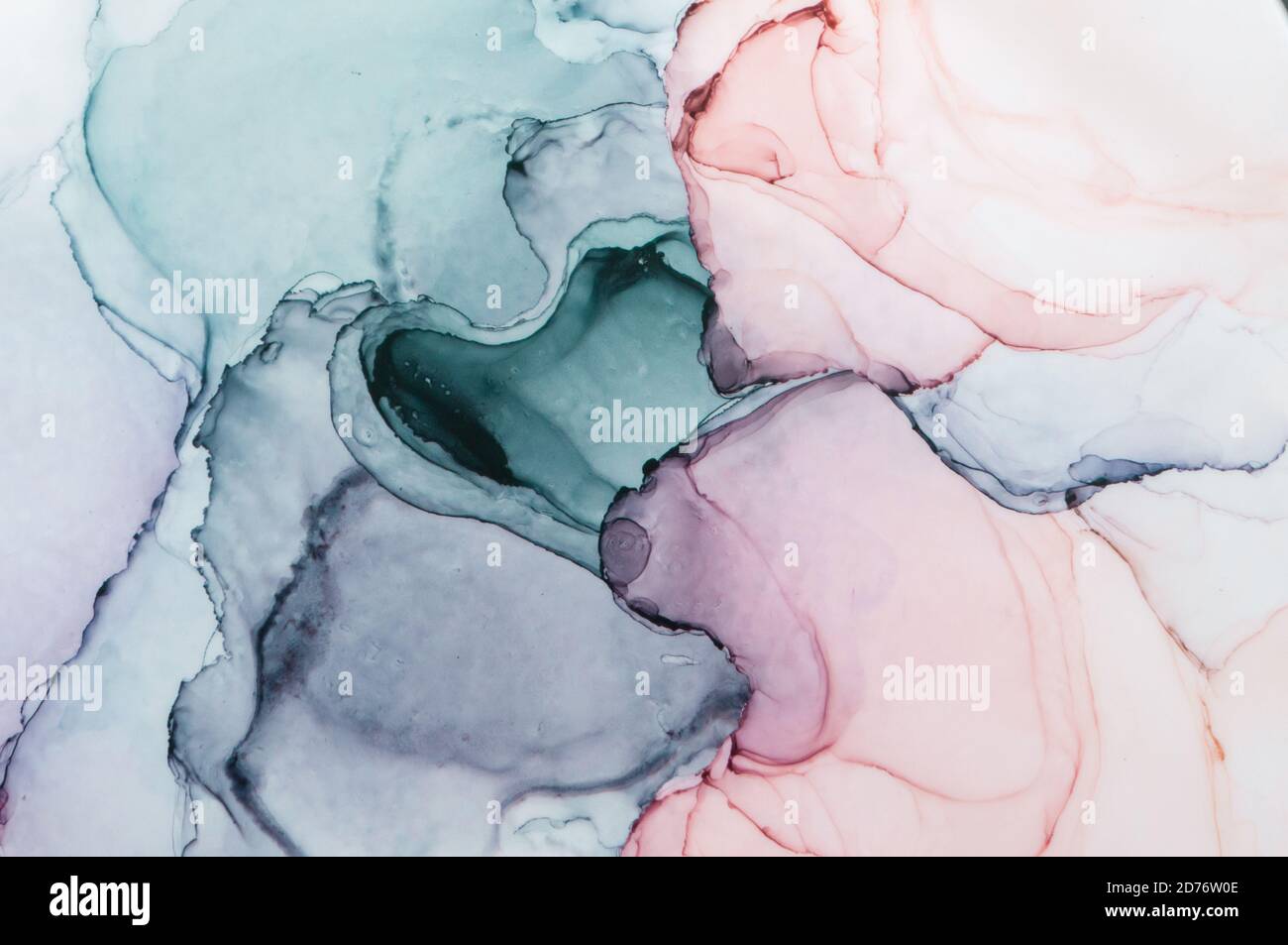 The picture is painted in alcohol ink. Creative abstract artwork made ...