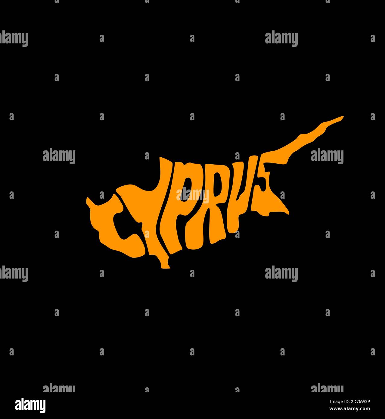 Cyprus lettering in Cyprus's map shape Stock Vector Image & Art - Alamy