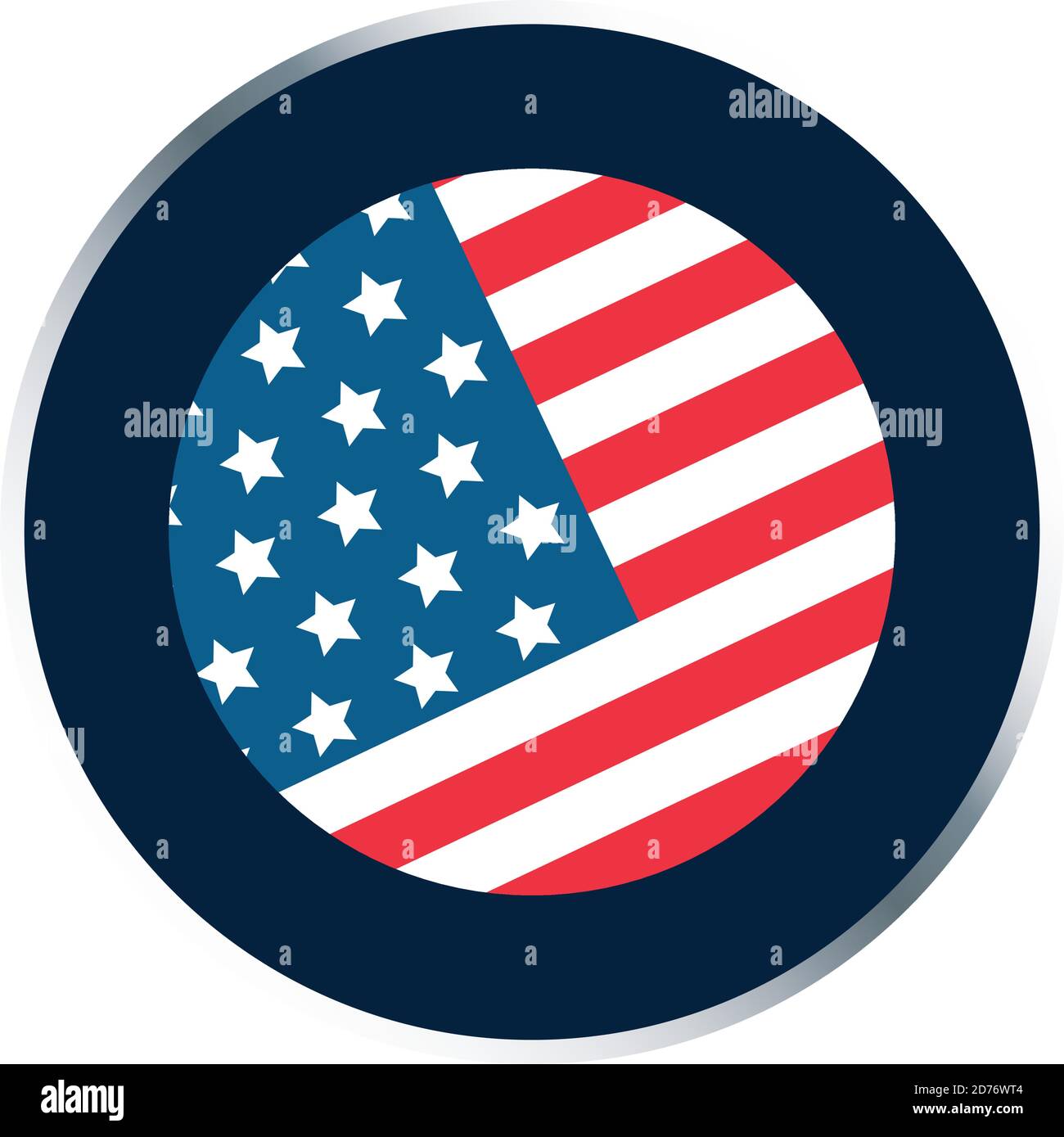 united states of america flag in seal vector illustration design Stock ...