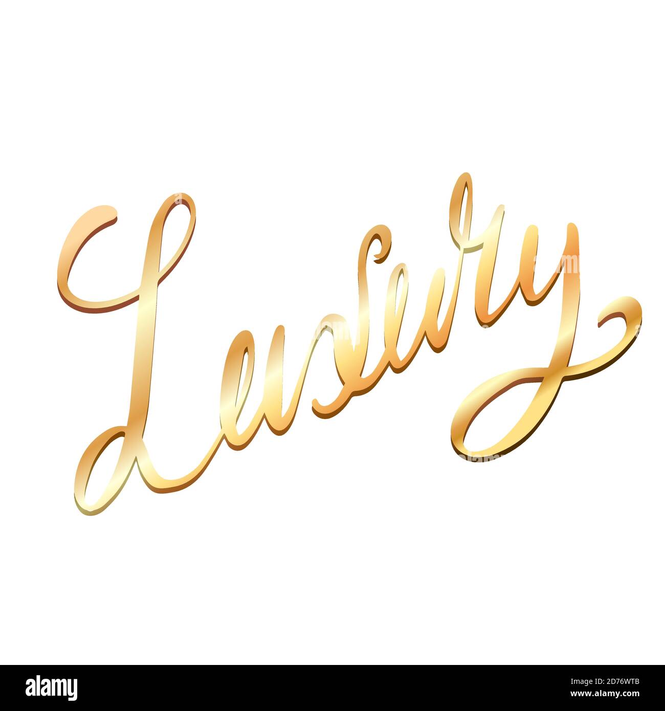 Luxury lettering. Golden inscription. Brush calligraphy. Magnificence ...