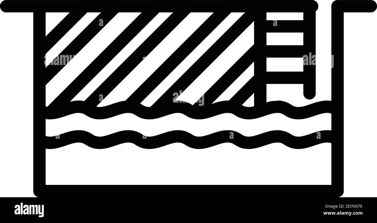 Swimming pool icon. Outline swimming pool vector icon for web design ...