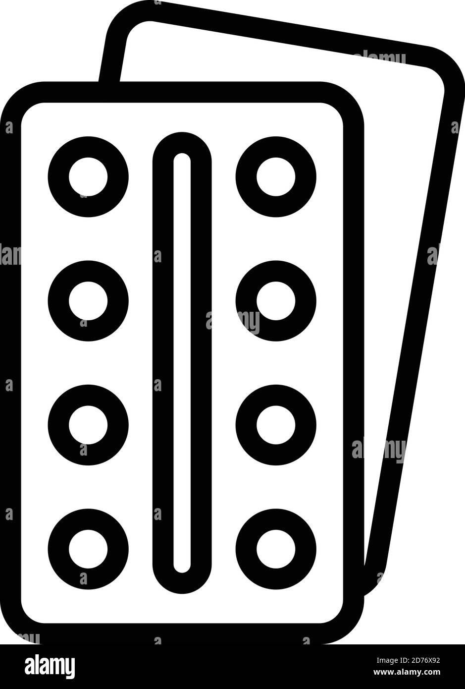 Pills pack icon. Outline pills pack vector icon for web design isolated ...