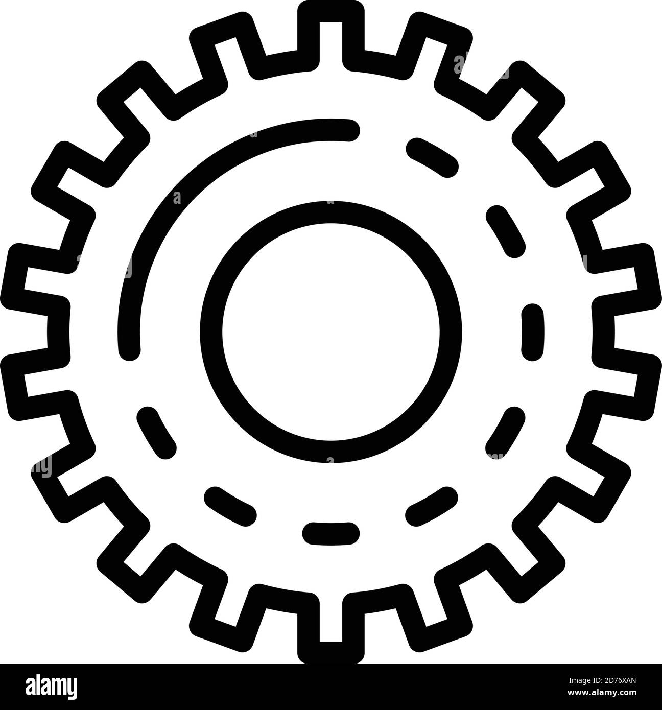 Gear tool icon. Outline gear tool vector icon for web design isolated ...