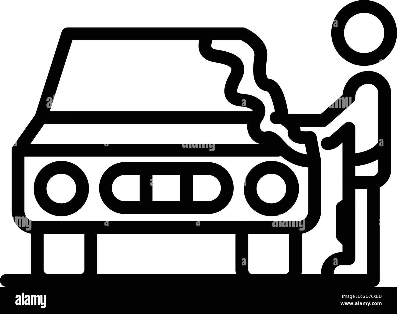 Washing car icon. Outline washing car vector icon for web design ...