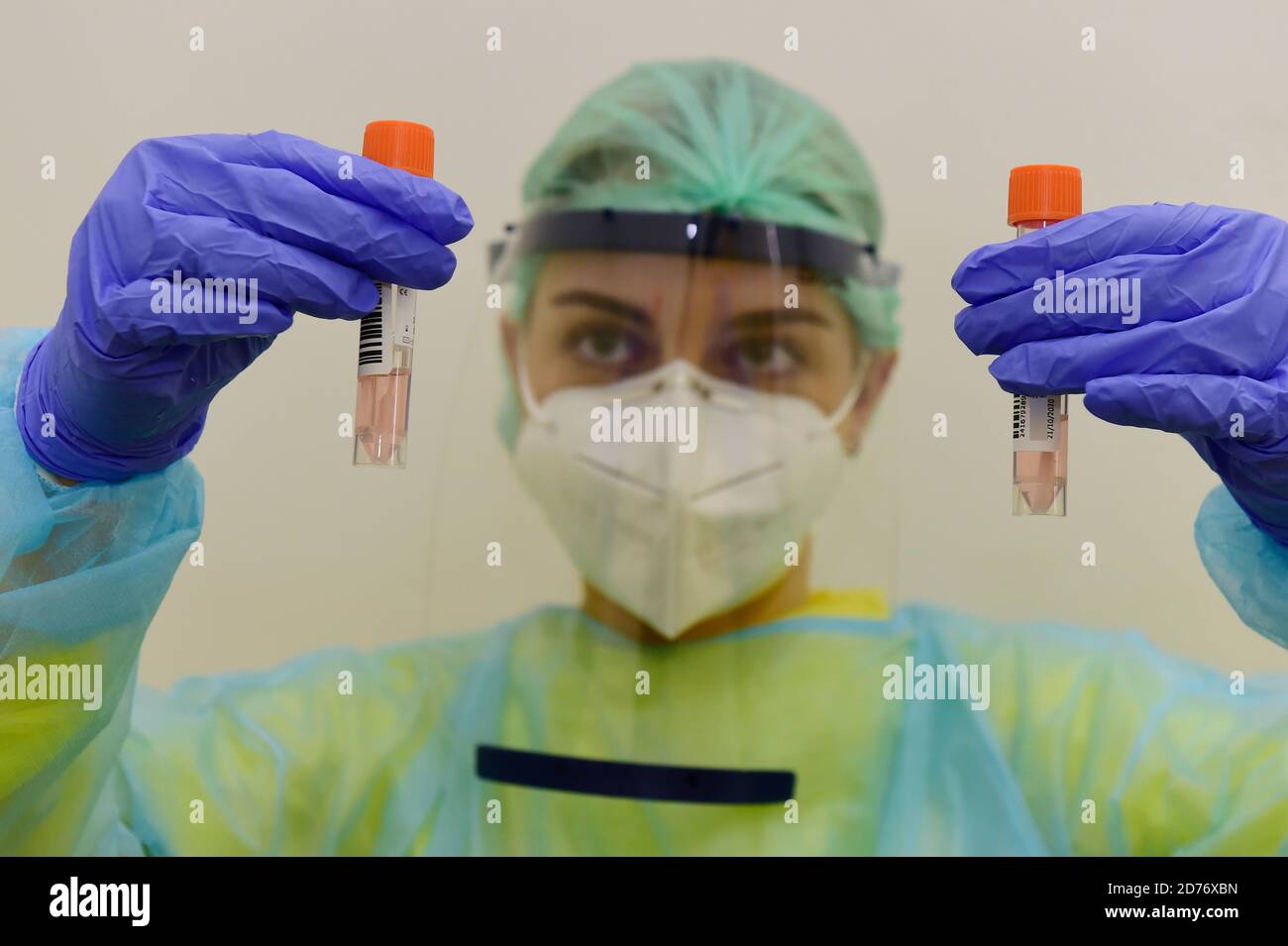 Olomouc, Czech Republic. 21st Oct, 2020. Medical staff of the Olomouc ...