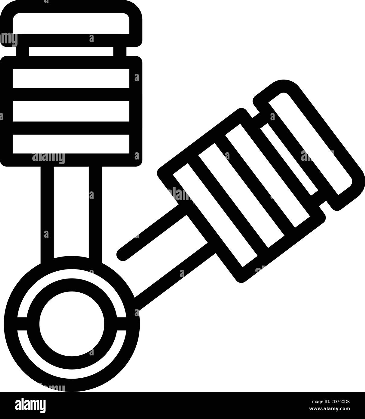 Engine pistons icon. Outline engine pistons vector icon for web design ...