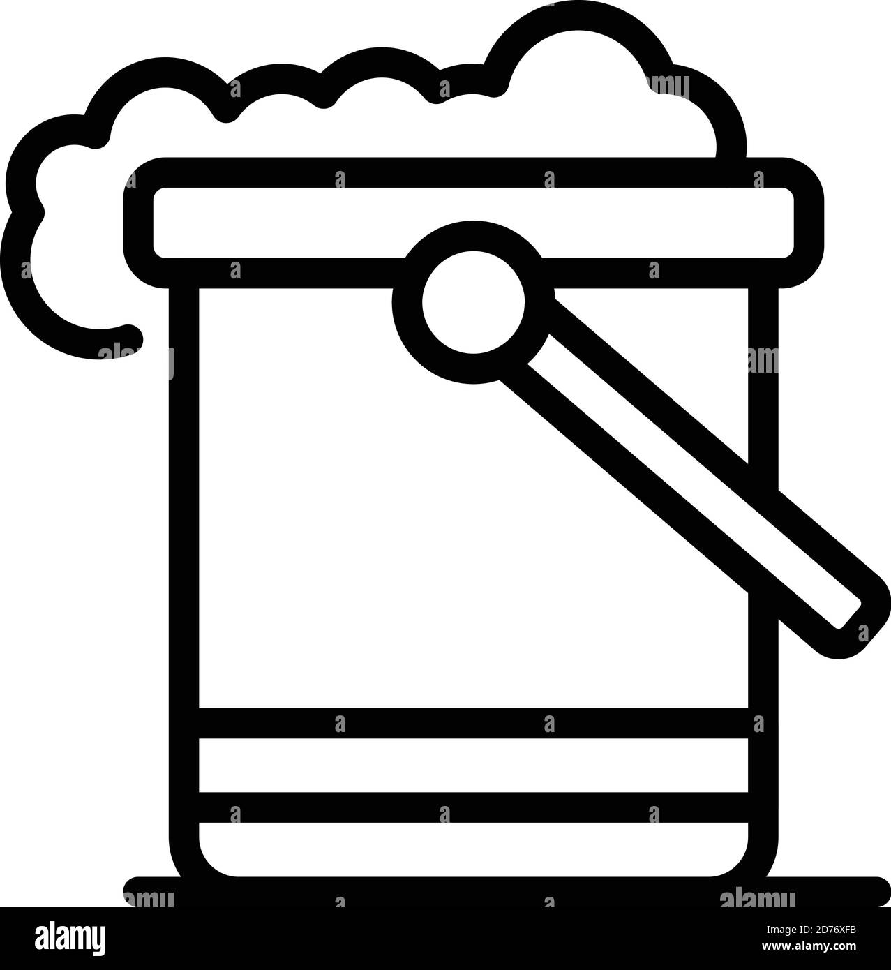 Cleaning bucket icon. Outline cleaning bucket vector icon for web ...