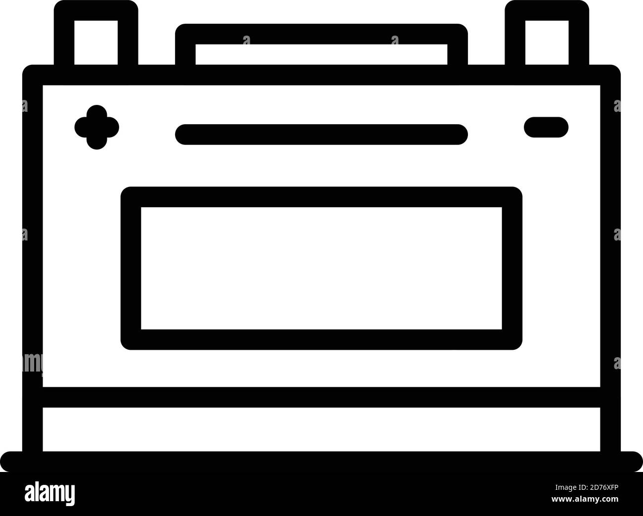 Car battery icon. Outline car battery vector icon for web design ...