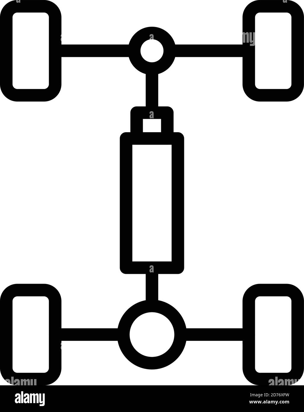 Car axes icon. Outline car axes vector icon for web design isolated on ...