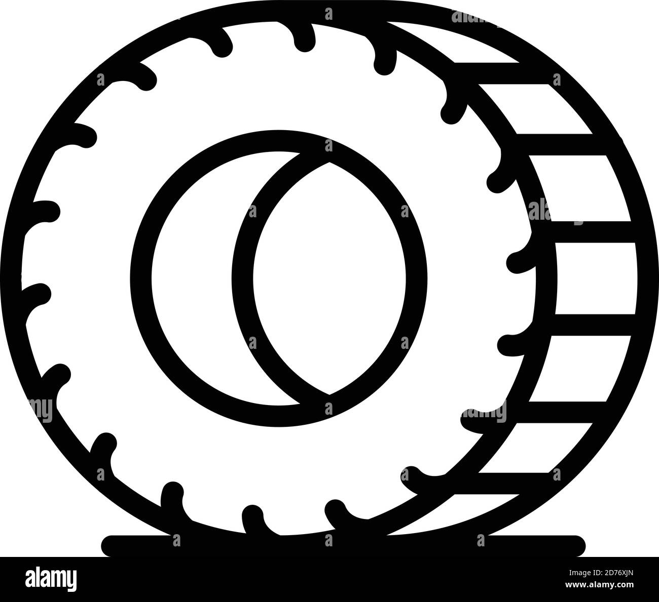 Rubber car wheel icon. Outline rubber car wheel vector icon for web ...