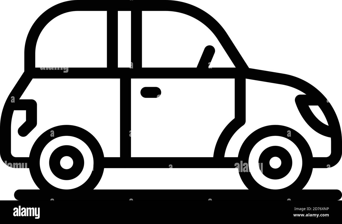 Auto car icon. Outline auto car vector icon for web design isolated on ...