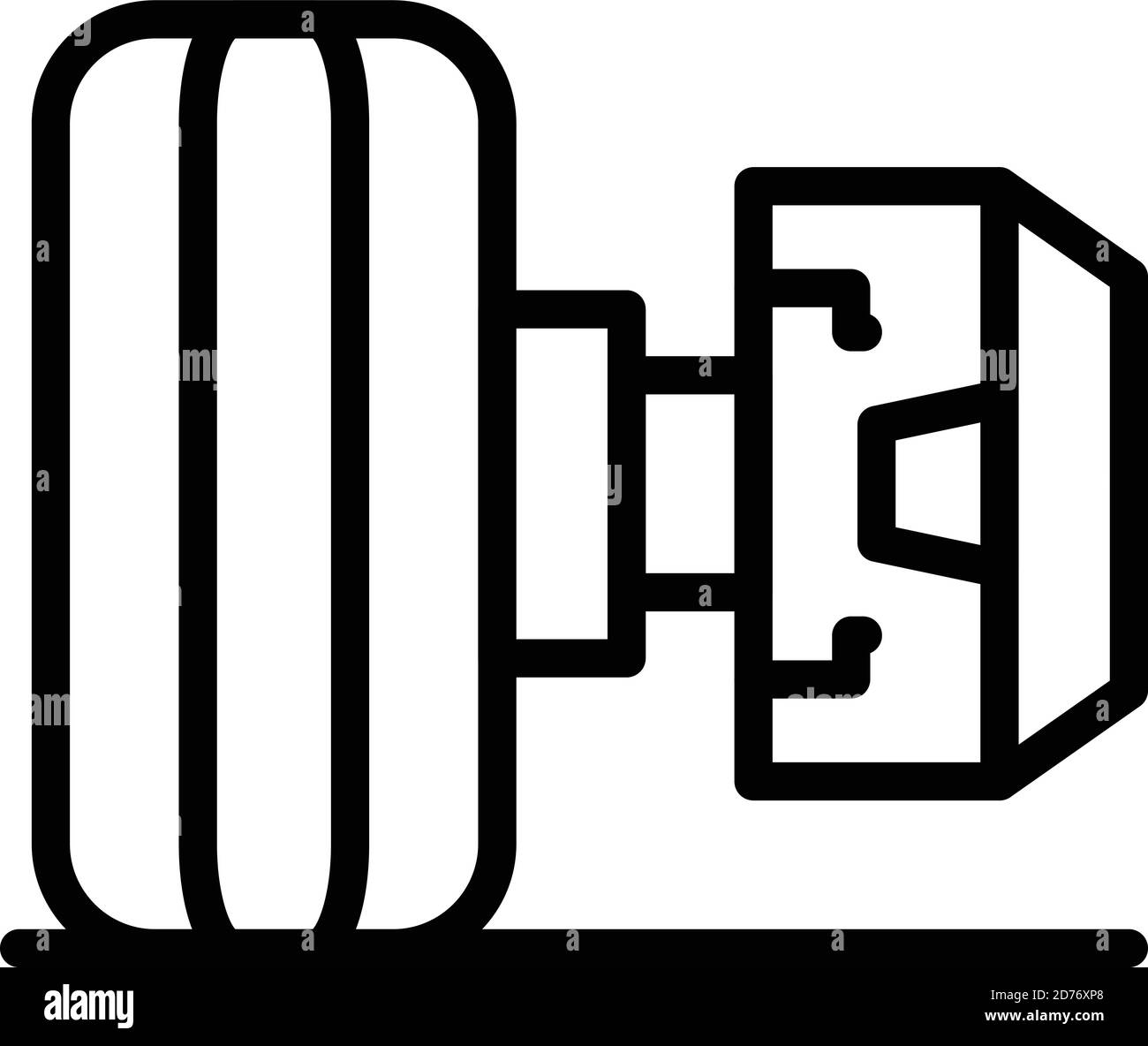 Car wheel icon. Outline car wheel vector icon for web design isolated ...