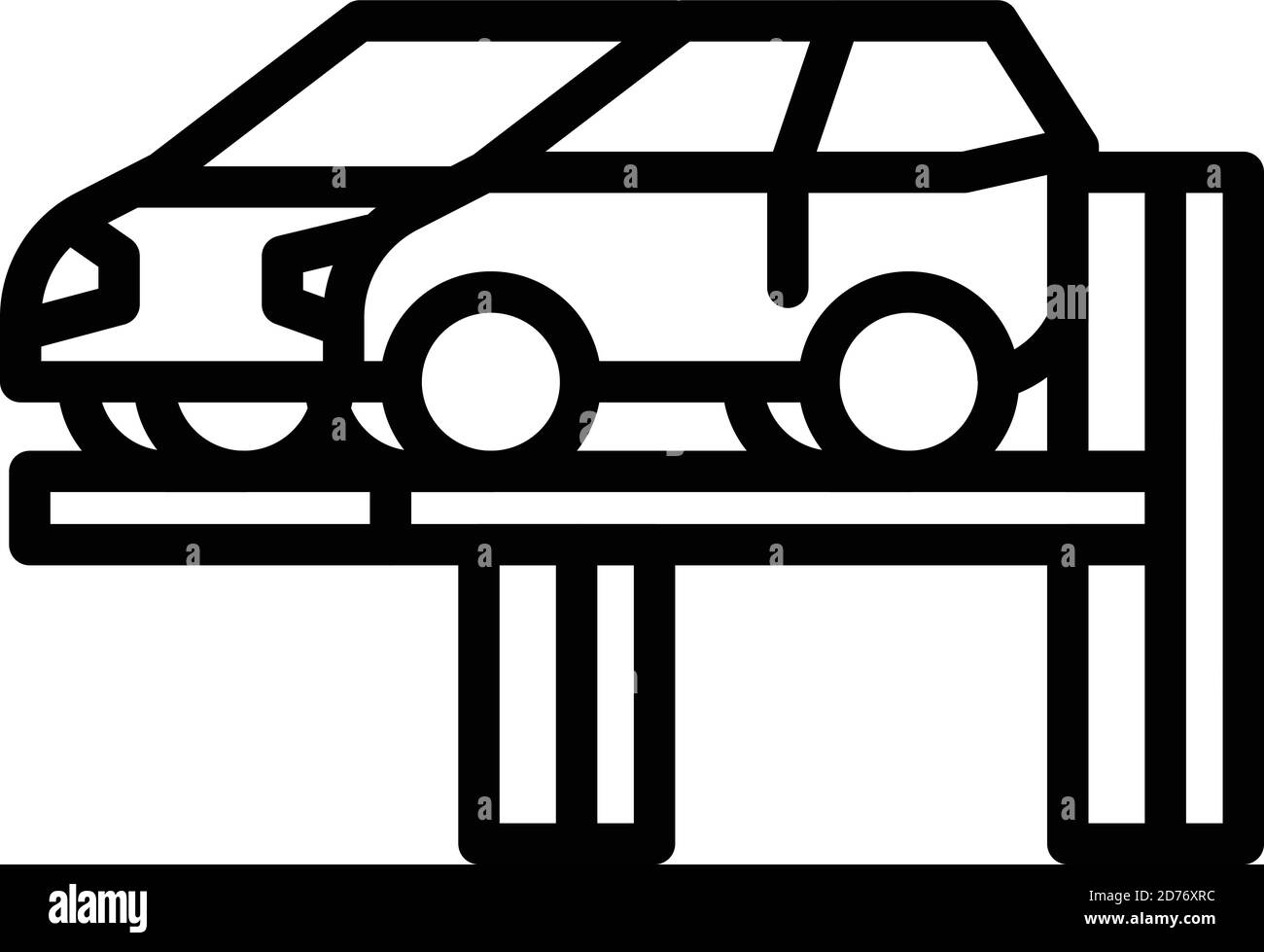 Car lifting icon. Outline car lifting vector icon for web design ...