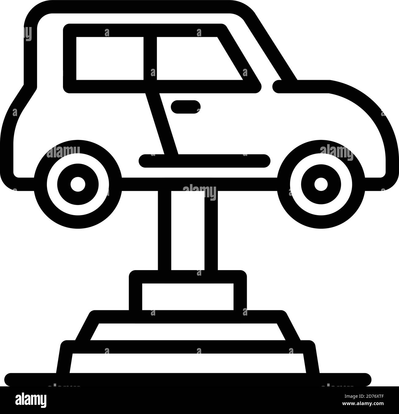 Garage car lift icon. Outline garage car lift vector icon for web ...