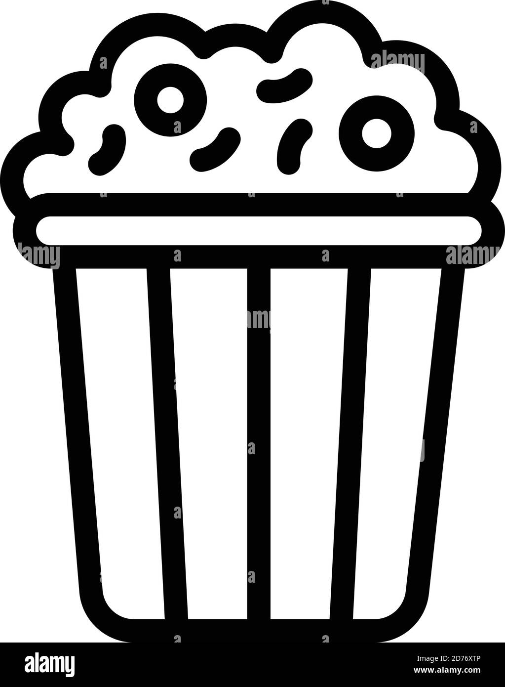 Popcorn pack icon. Outline popcorn pack vector icon for web design ...