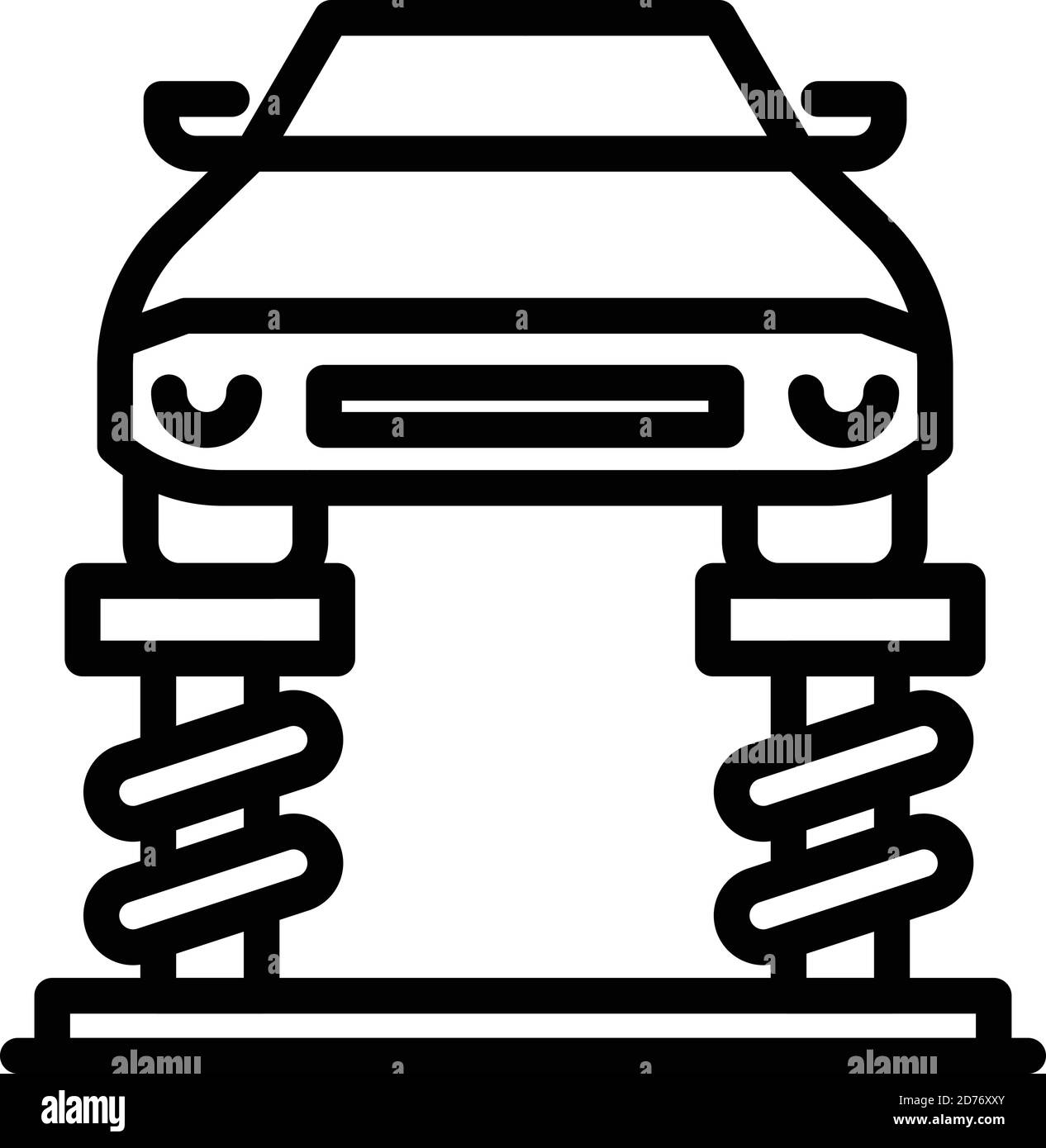 Car lift machine icon. Outline car lift machine vector icon for web ...