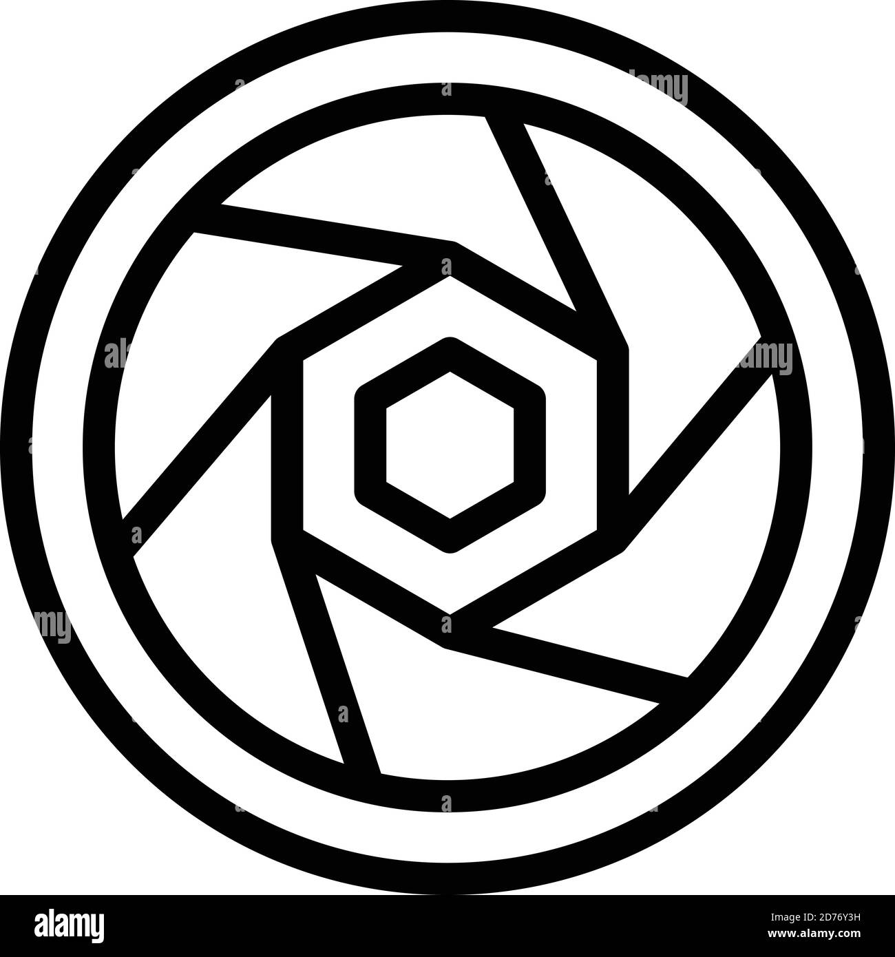 Camera objective icon. Outline camera objective vector icon for web design isolated on white ...