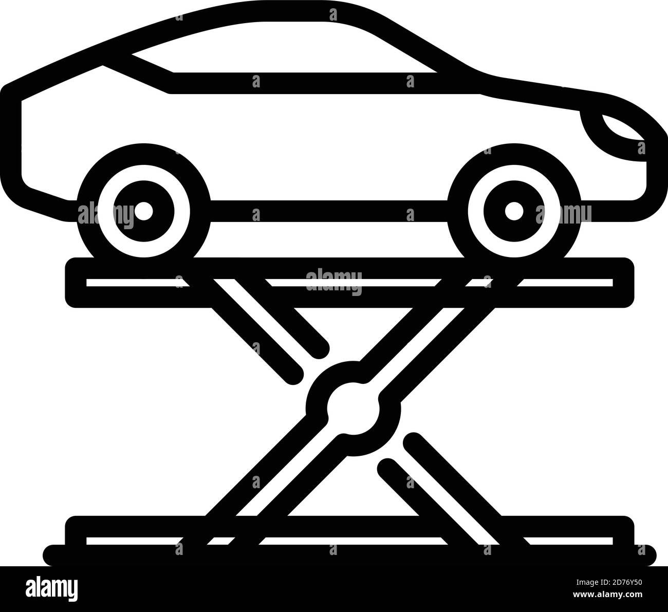 Automotive lift icon. Outline automotive lift vector icon for web ...