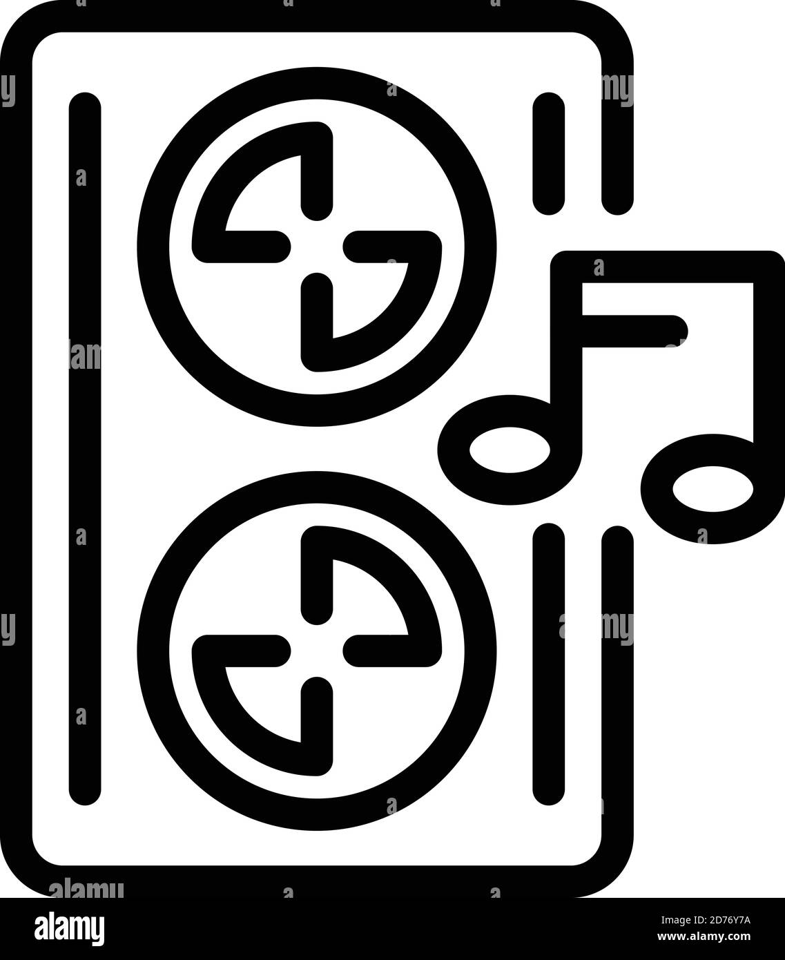 Audio player icon. Outline audio player vector icon for web design ...