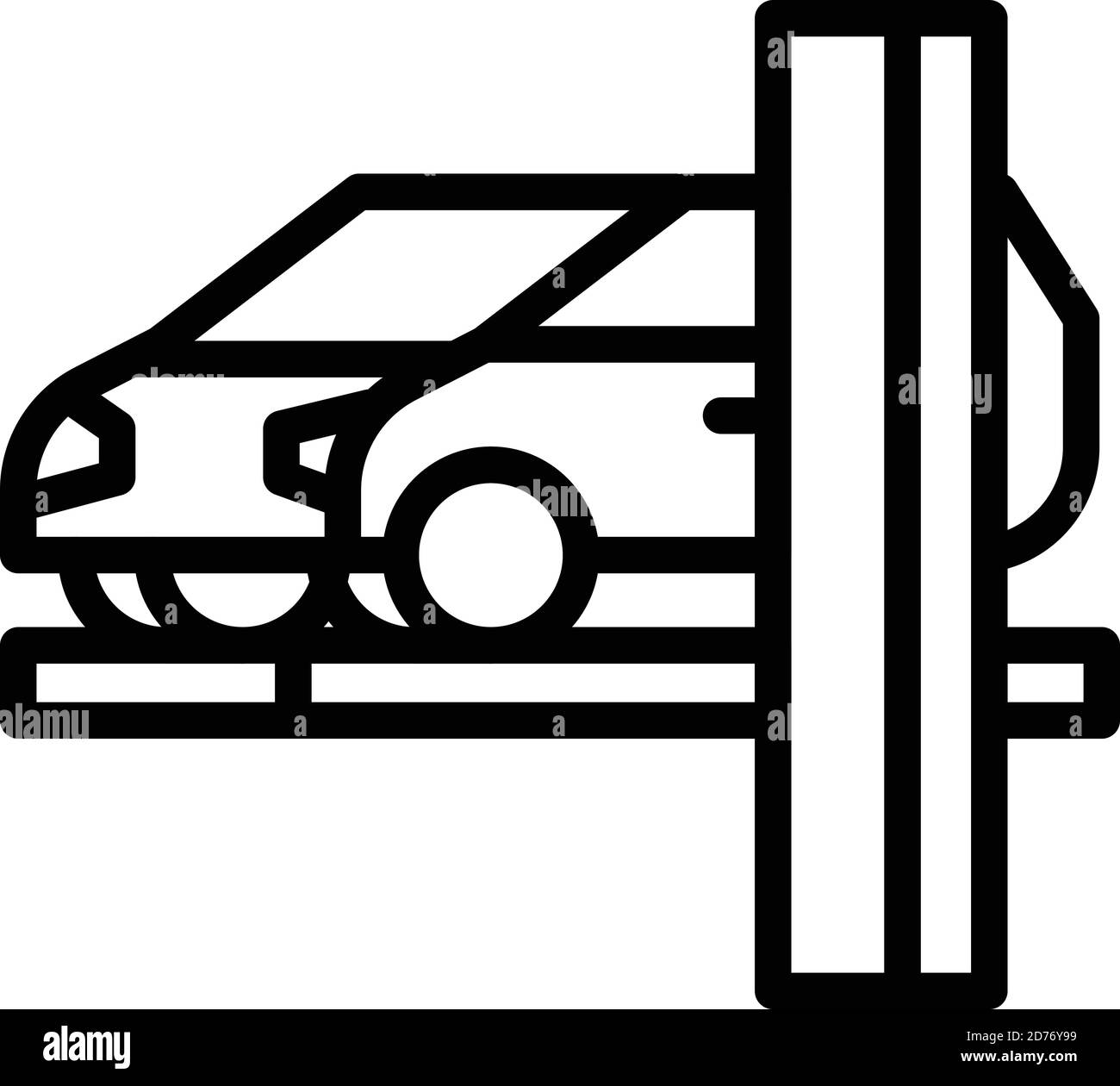 Car lift icon. Outline car lift vector icon for web design isolated on ...