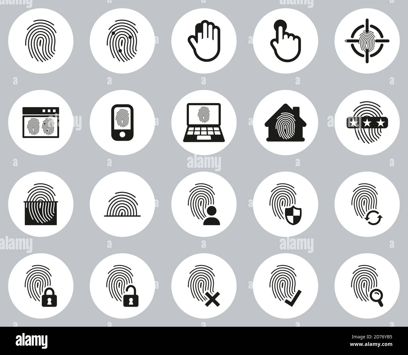 Isolated fingerprint house design hi-res stock photography and images ...