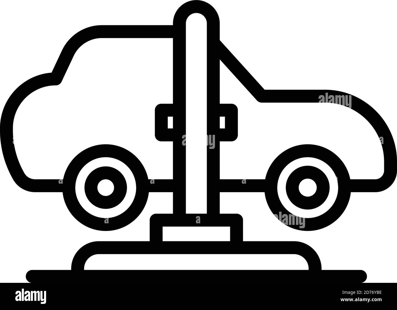 Car lift service icon. Outline car lift service vector icon for web ...