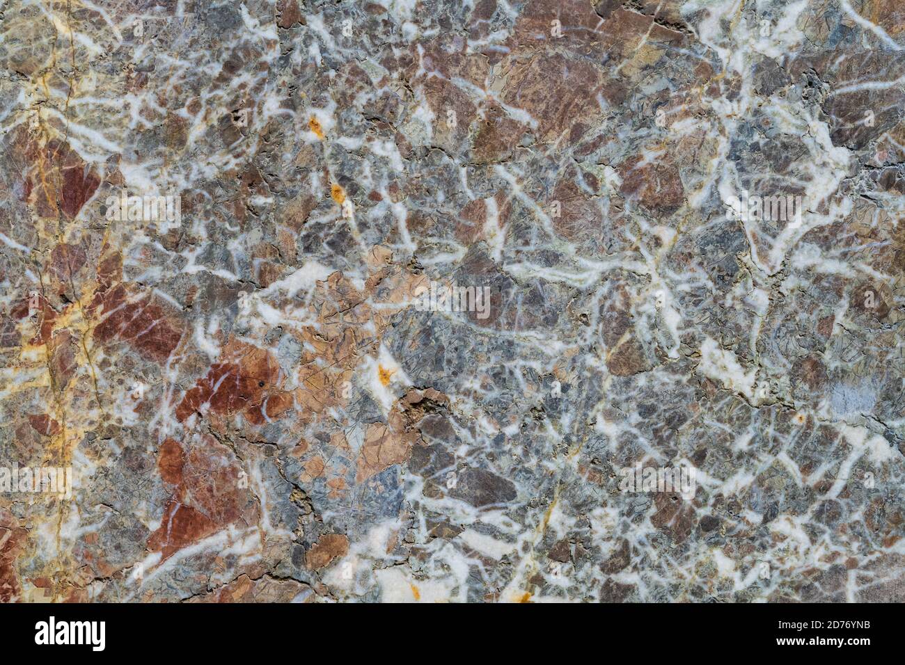 Texture of the surface of a veined marble in brown and grey tones Stock ...