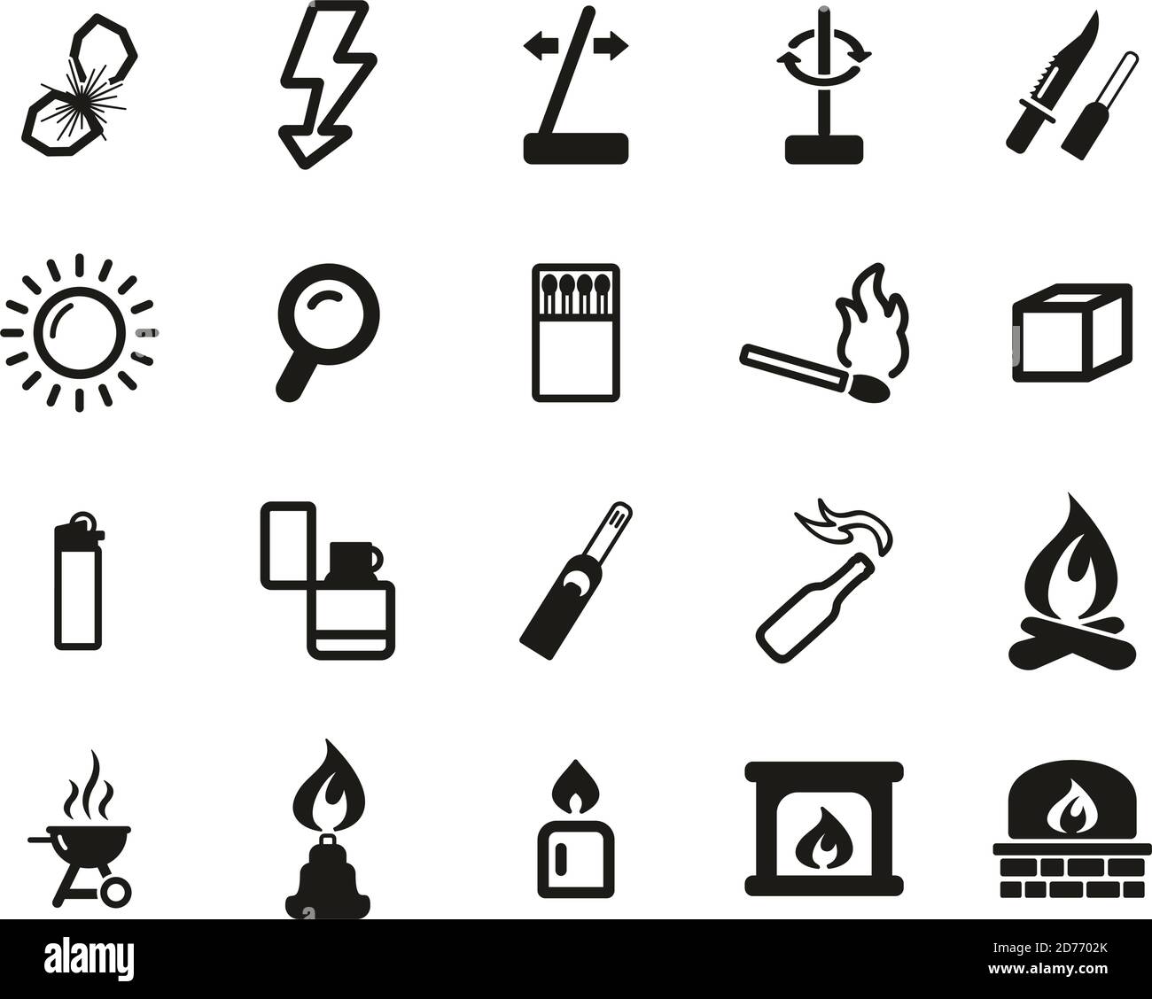 Flint fire starter Stock Vector Images - Alamy