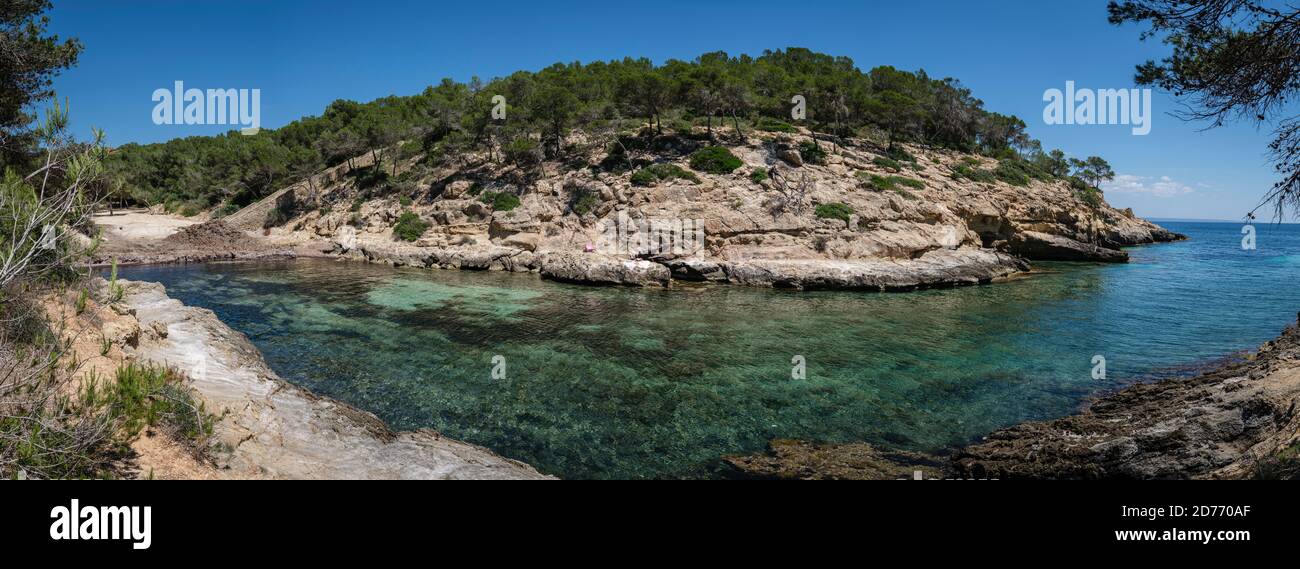 Cala Cap Falcó, Calvia, Mallorca, Balearic Islands, Spain Stock Photo ...