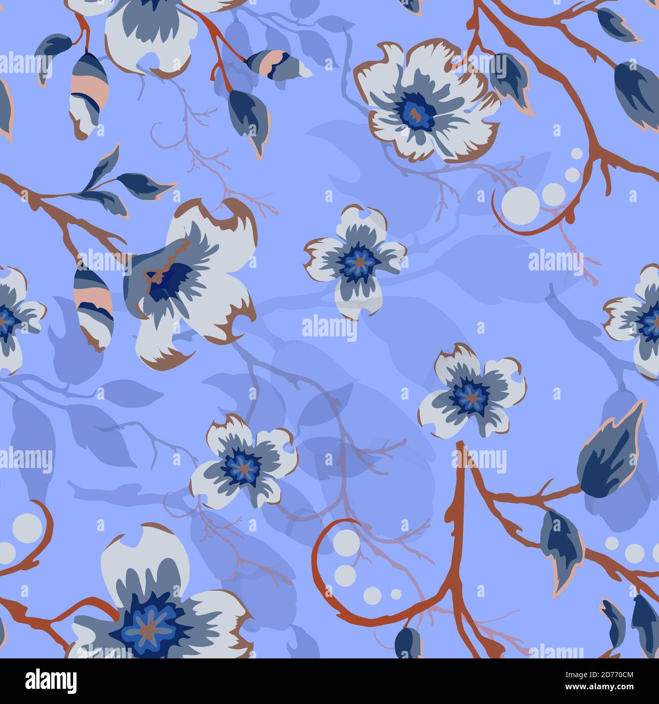 Childrens patterns. Flowers seamless pattern. Repeatable patterns ...
