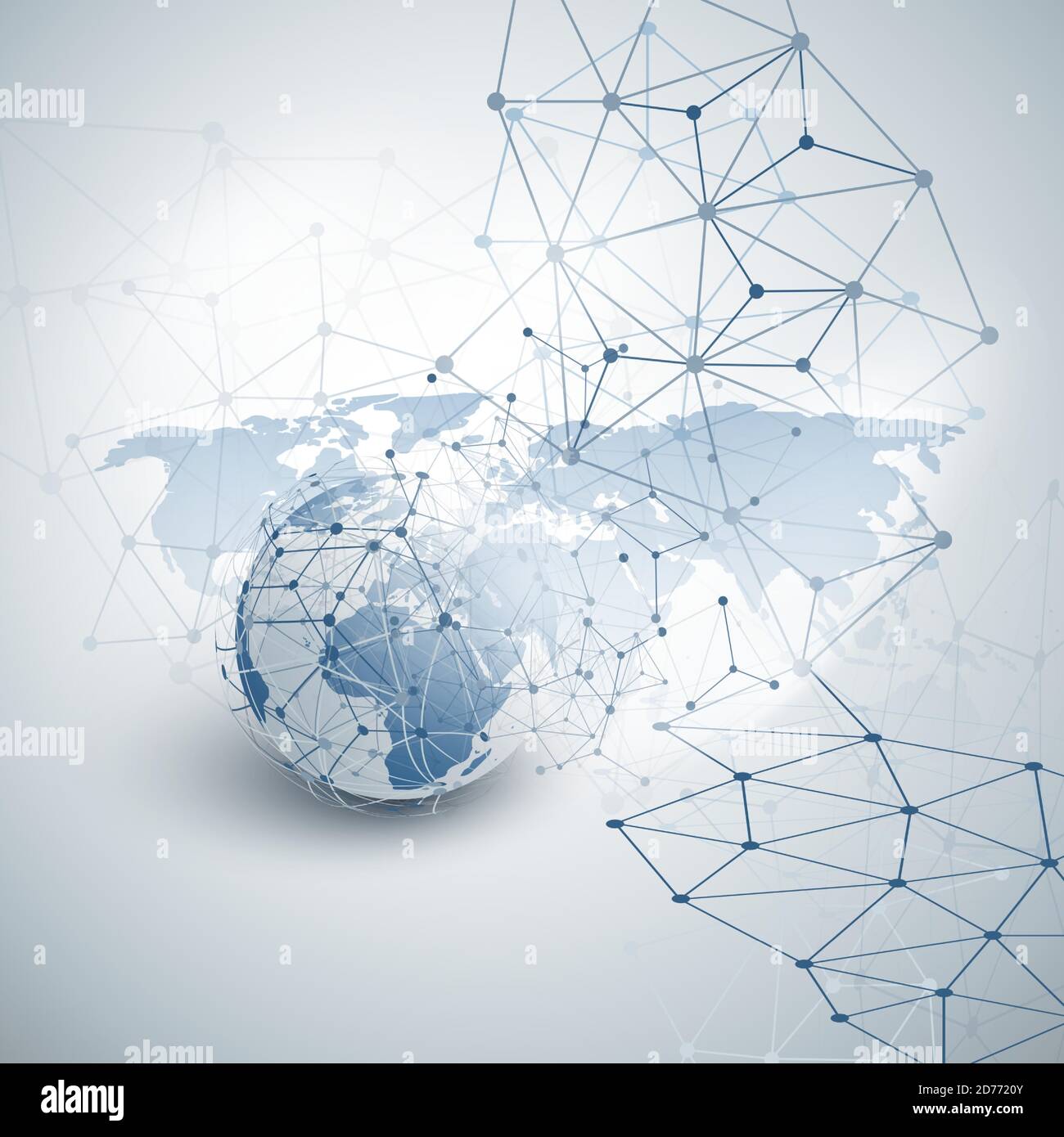 Cloud Computing and Global Networks Concept Design with Earth Globe ...