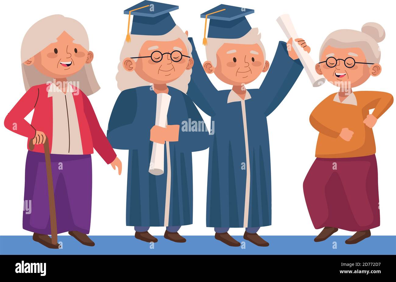 Group Of Elderly People Clipart