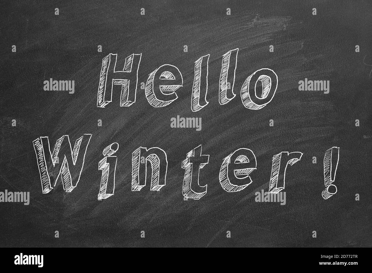 Hello winter text Black and White Stock Photos & Images - Alamy