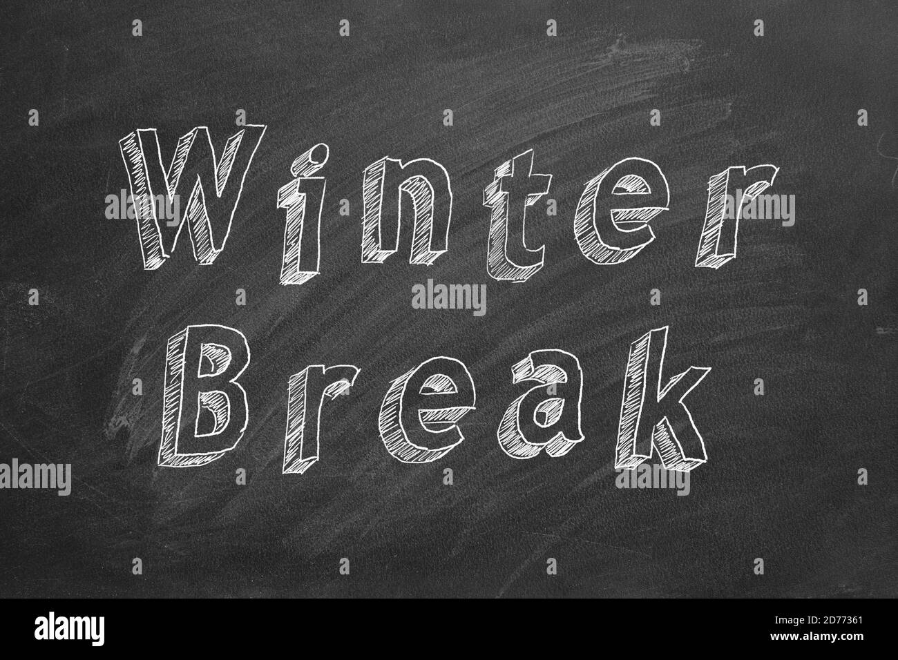 Hand drawing text Winter Break on blackboard Stock Photo - Alamy Hand drawing text Winter Break on blackboard Stock Photo - Alamy