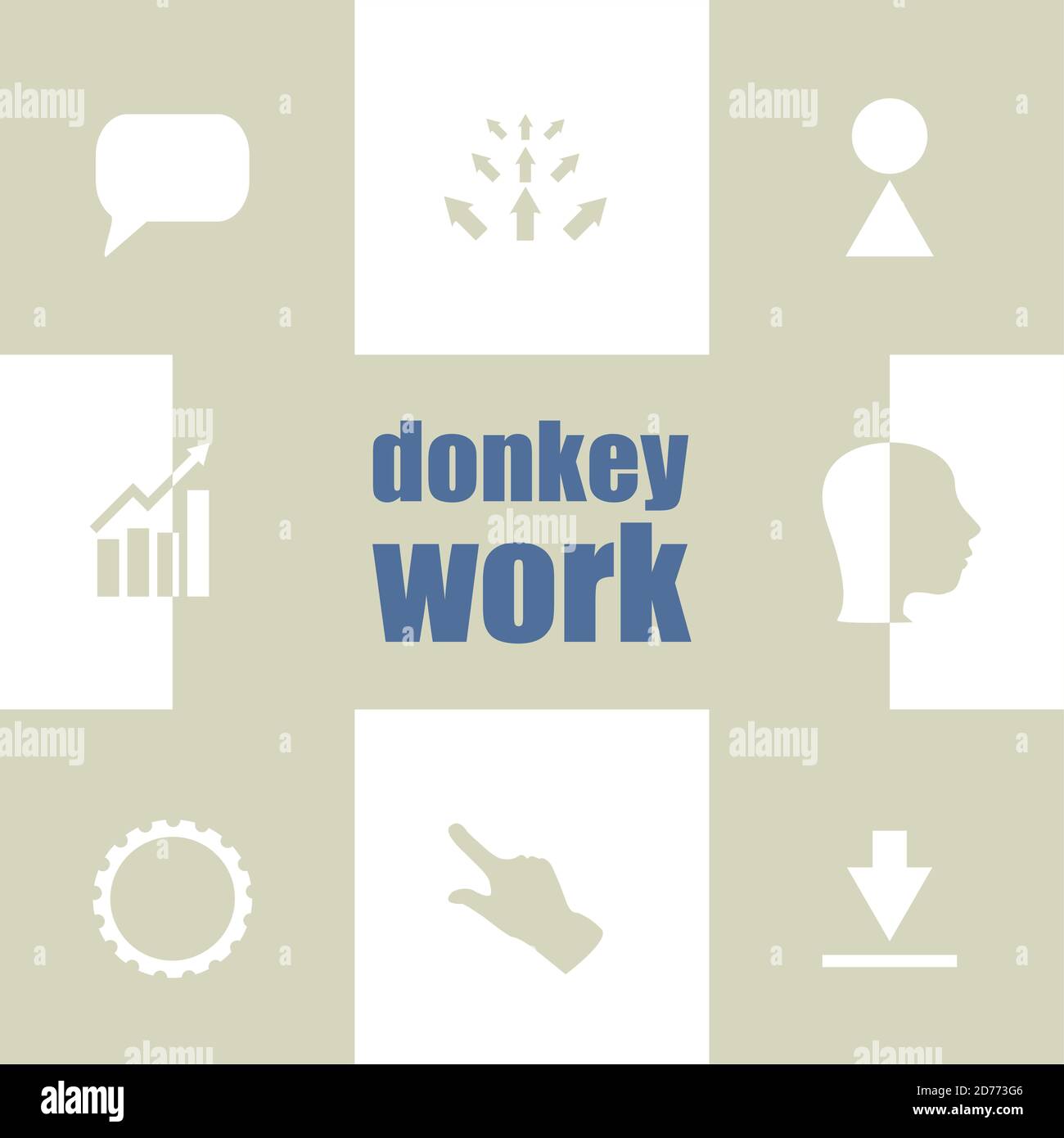 donkey work text. Business concept . Infographic Elements. Business ...