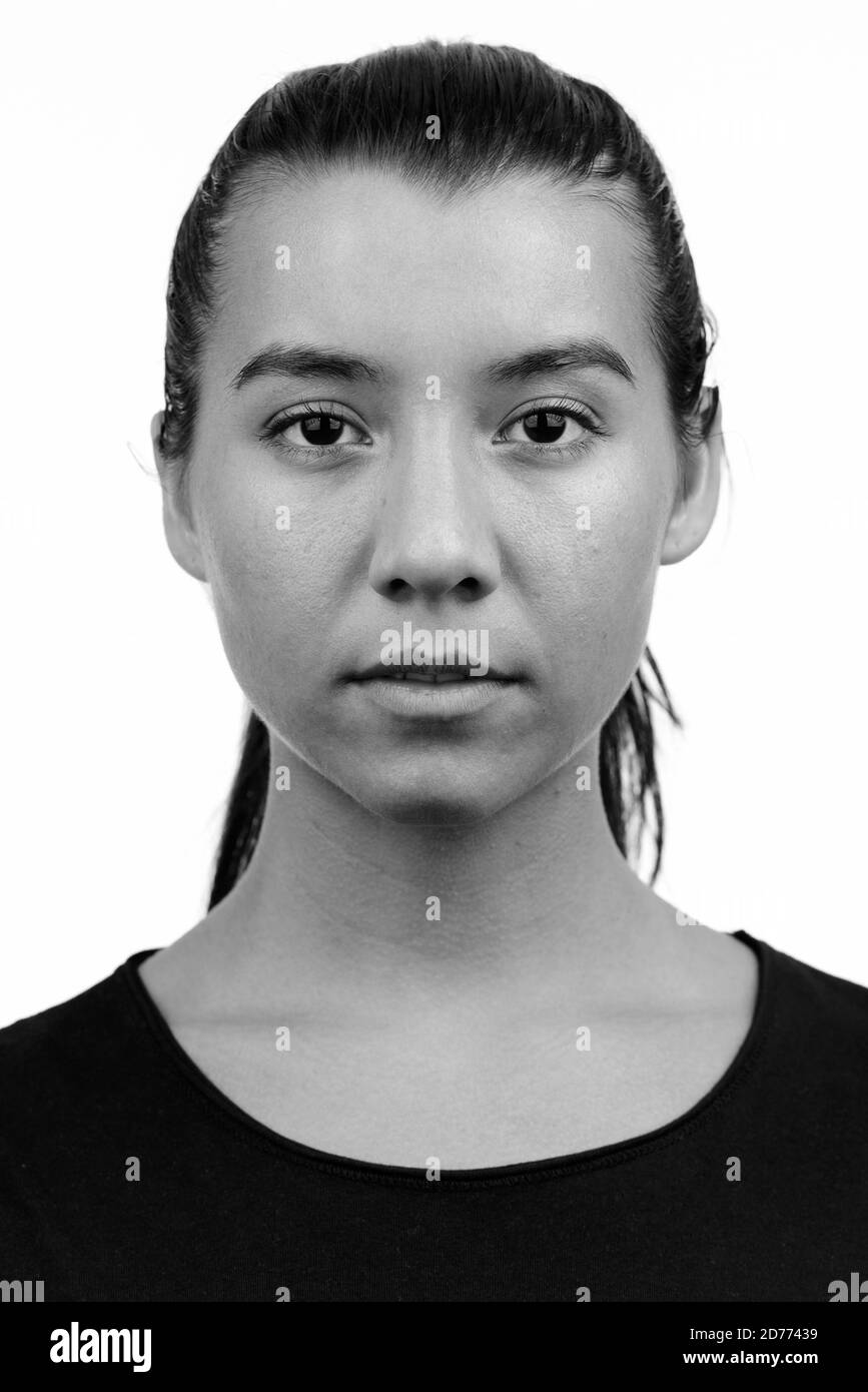Beautiful hair skin woman Black and White Stock Photos & Images - Alamy