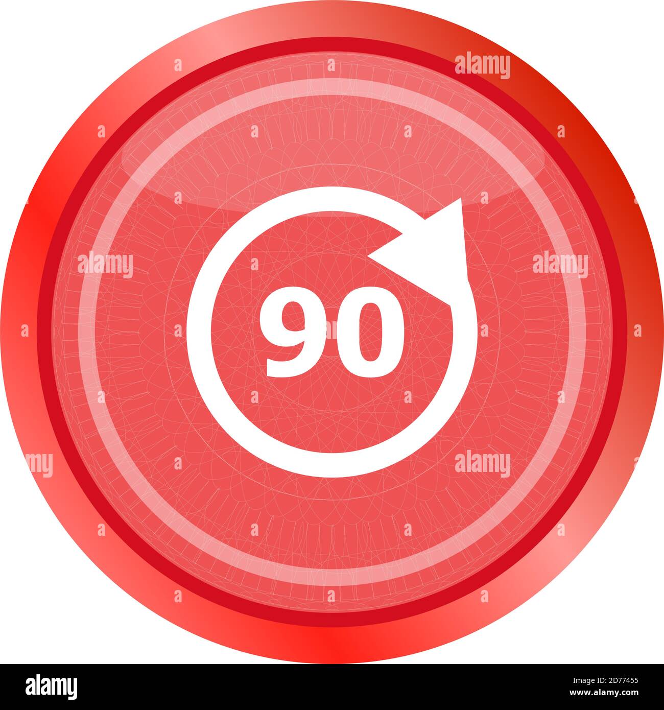 90 percent web icon, web button . Trendy flat style sign isolated on ...