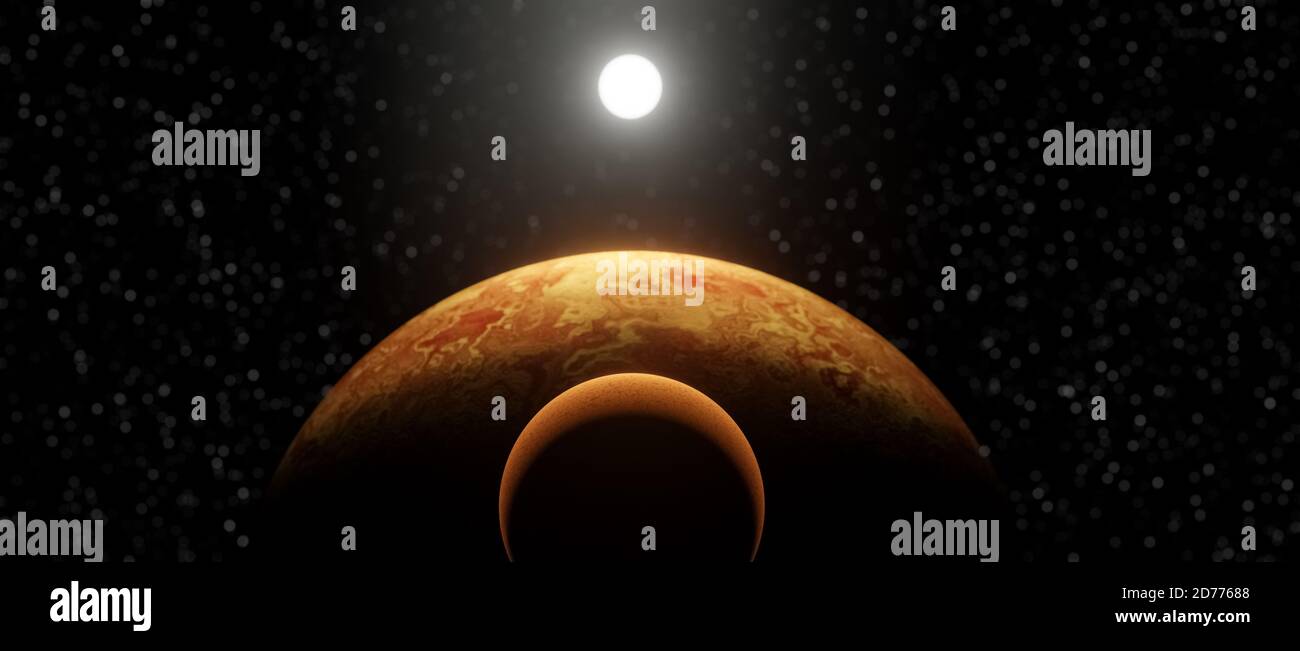 3d Planets And Stars Wallpaper