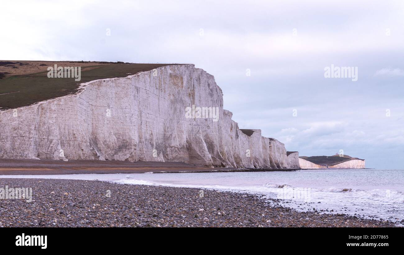 Dover white cliffs england panoramic view cliff hi-res stock ...
