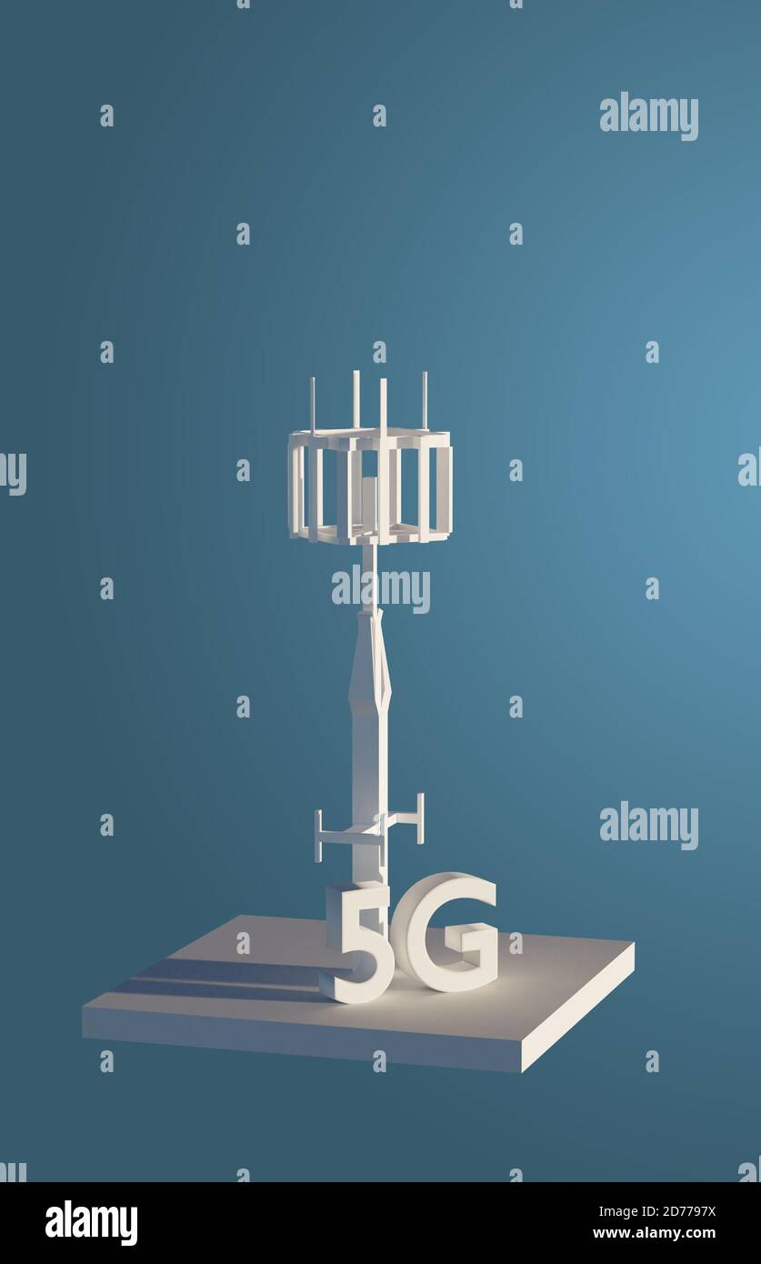 5g tower. Wireless communication. Internet connection network high ...