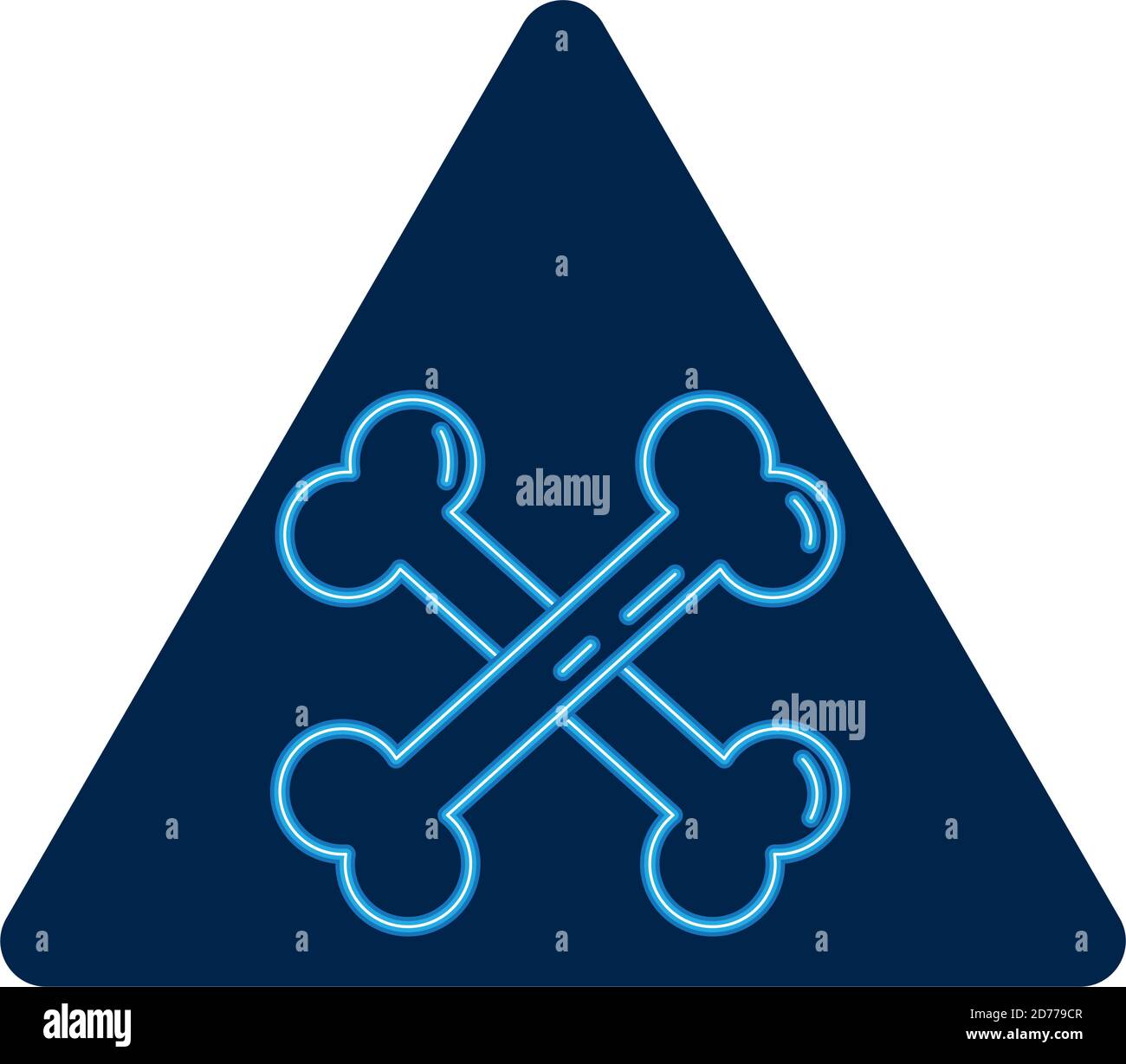 bones crossed neon style icon vector illustration design Stock Vector ...