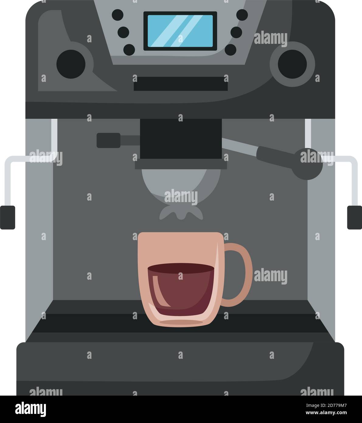 coffee shop make machine appliance vector illustration design Stock ...