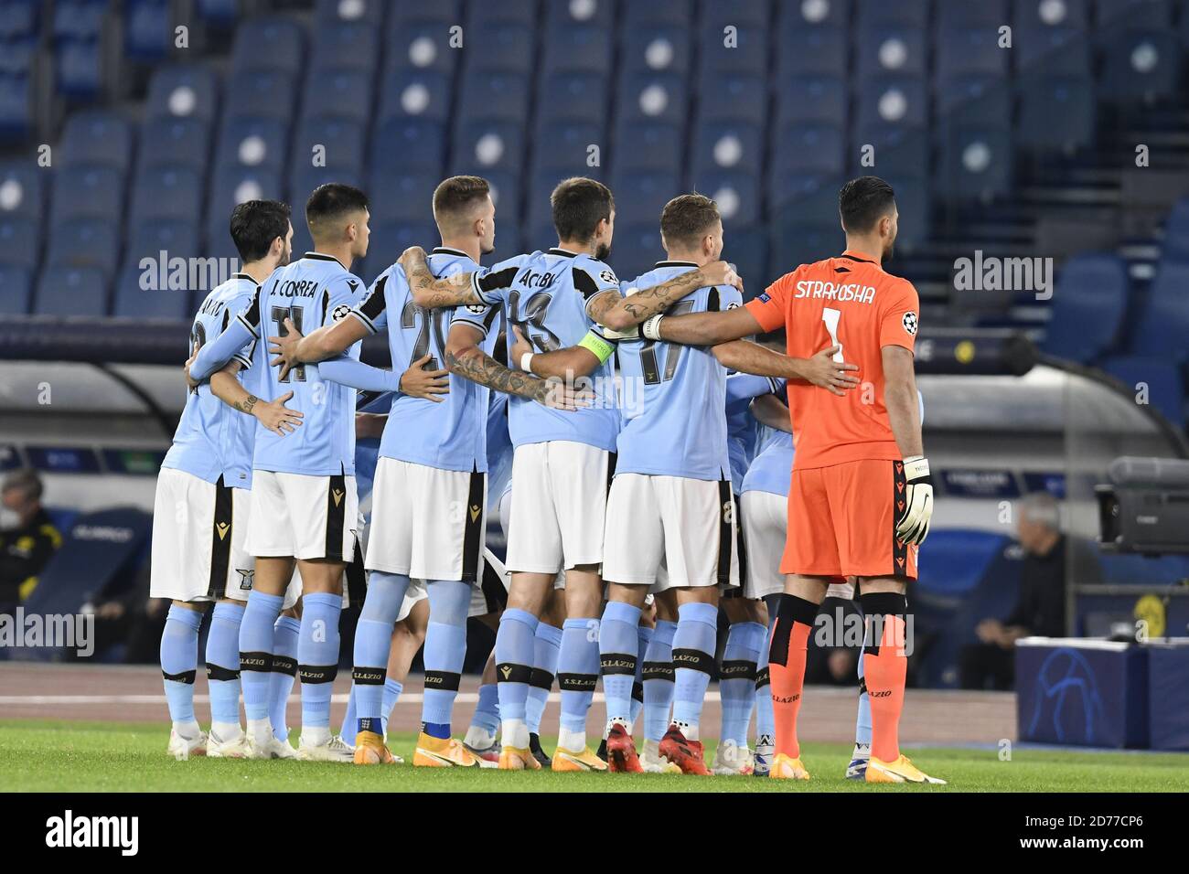 OME, ITALY - October 20 : Players of SS Lazio pose a photo before the ...
