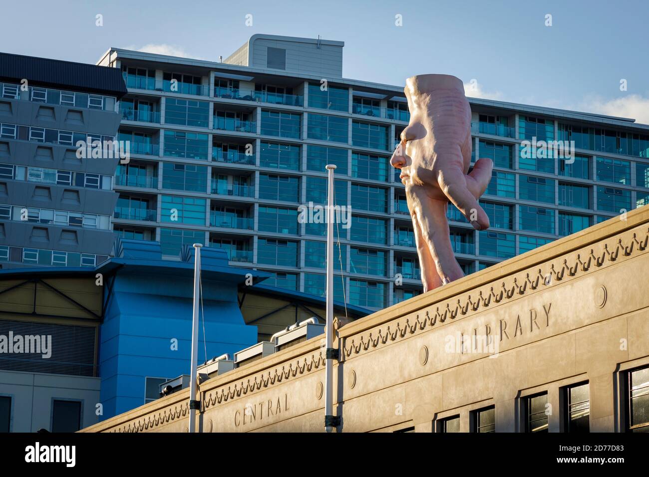 The sculpture "Quasi" by New Zealand artist Ronnie van Hout on top of ...