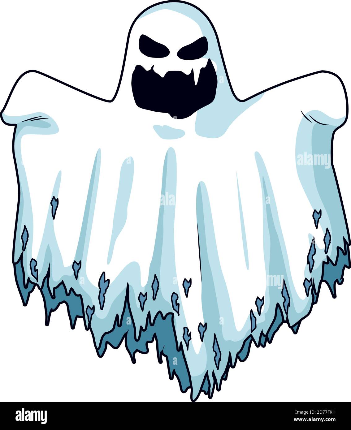 halloween ghost floating character icon vector illustration design ...