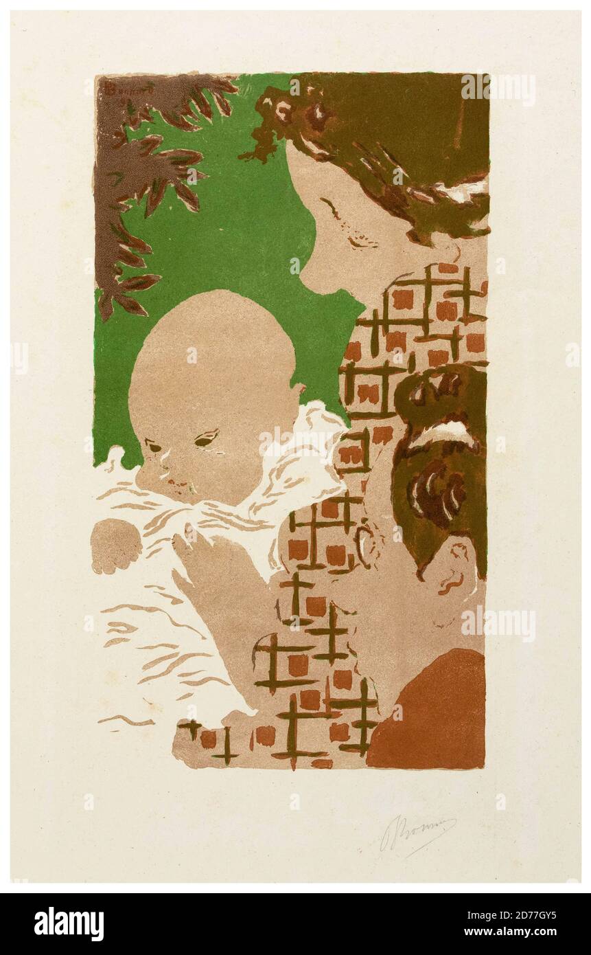 Pierre Bonnard, Andrée Terasse with son Jean and brother Pierre Bonnard ...