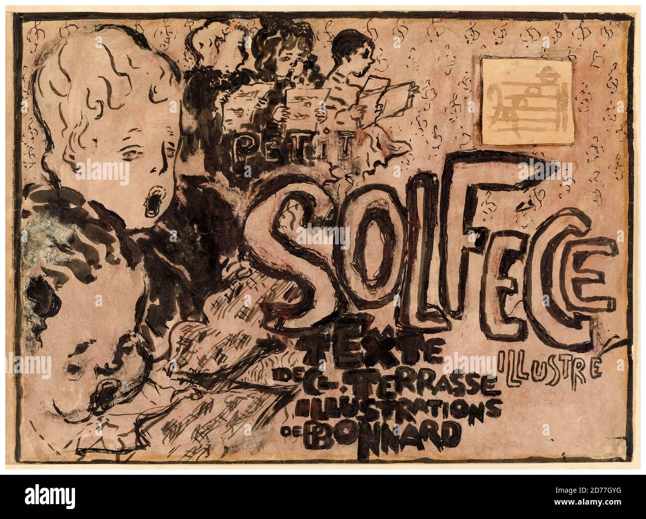 Pierre Bonnard, Final study for the cover of Petit Solfège Illustré ...