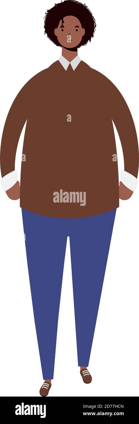 afro ethnic man character icon vector illustration design Stock Vector ...