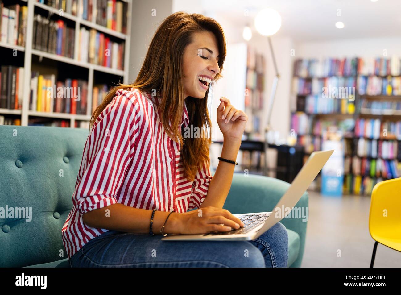 Woman receiving good news hi-res stock photography and images - Alamy